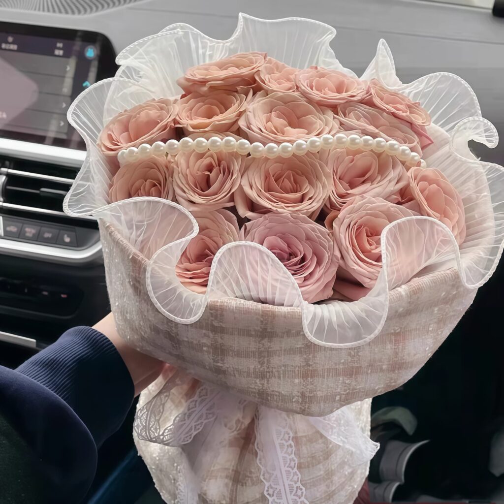 16 Cappuccino Roses Bouquet - Angelic Grace